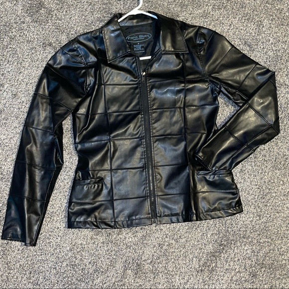 Paris Blues | Jackets & Coats | Retro Paris Blues Black Faux Leather ...